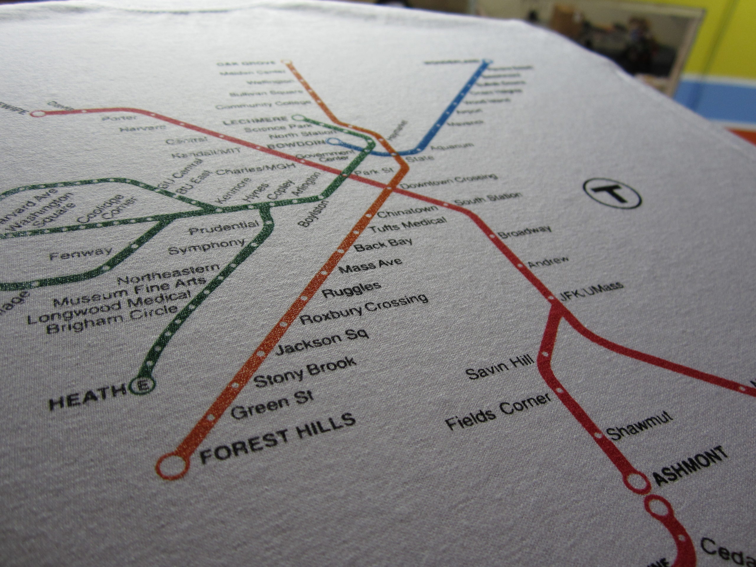 Screen printing the MBTA Map - AntiDesigns