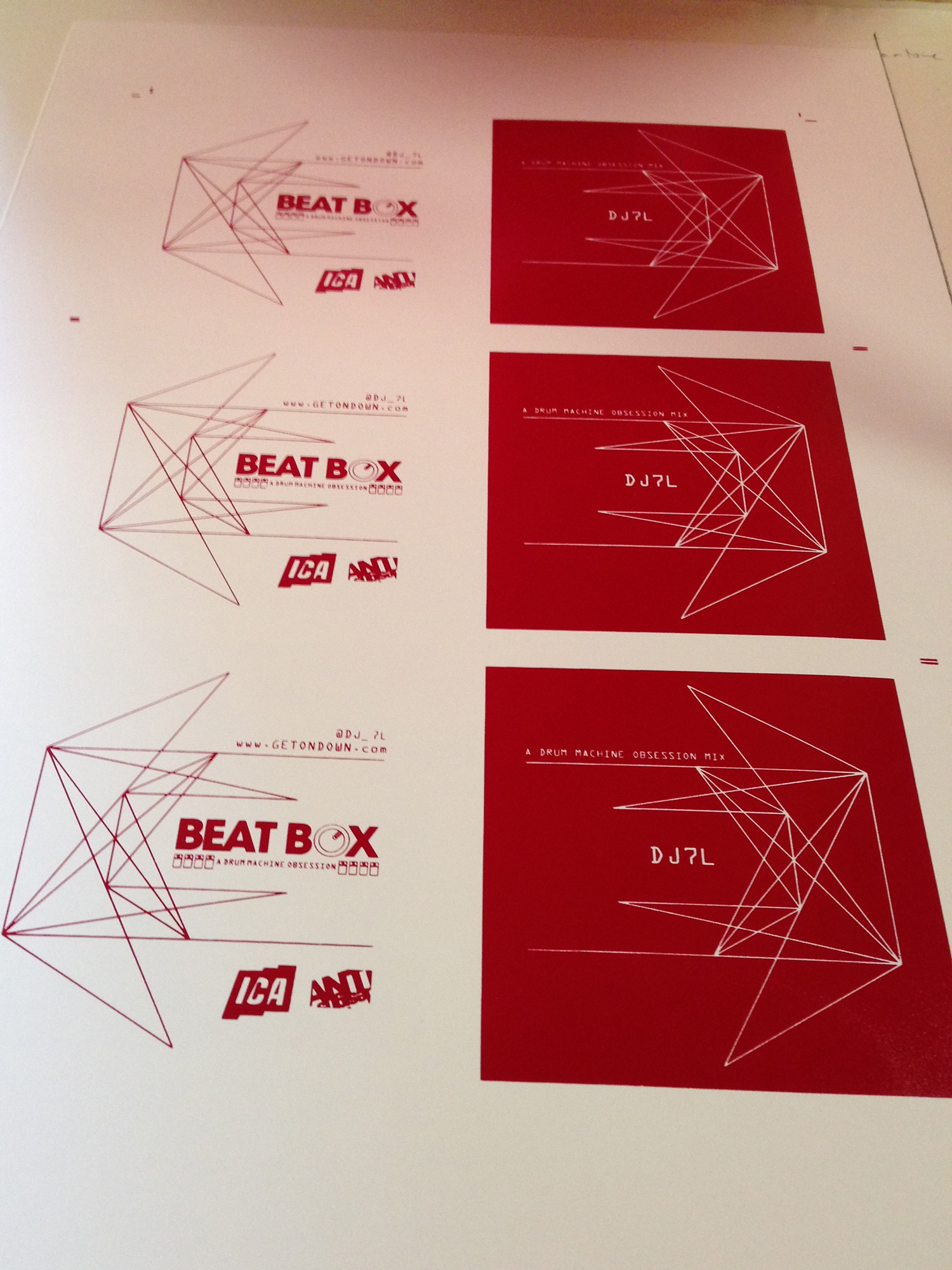 Print design for DJ7L's Beatbox mixtape - AntiDesigns