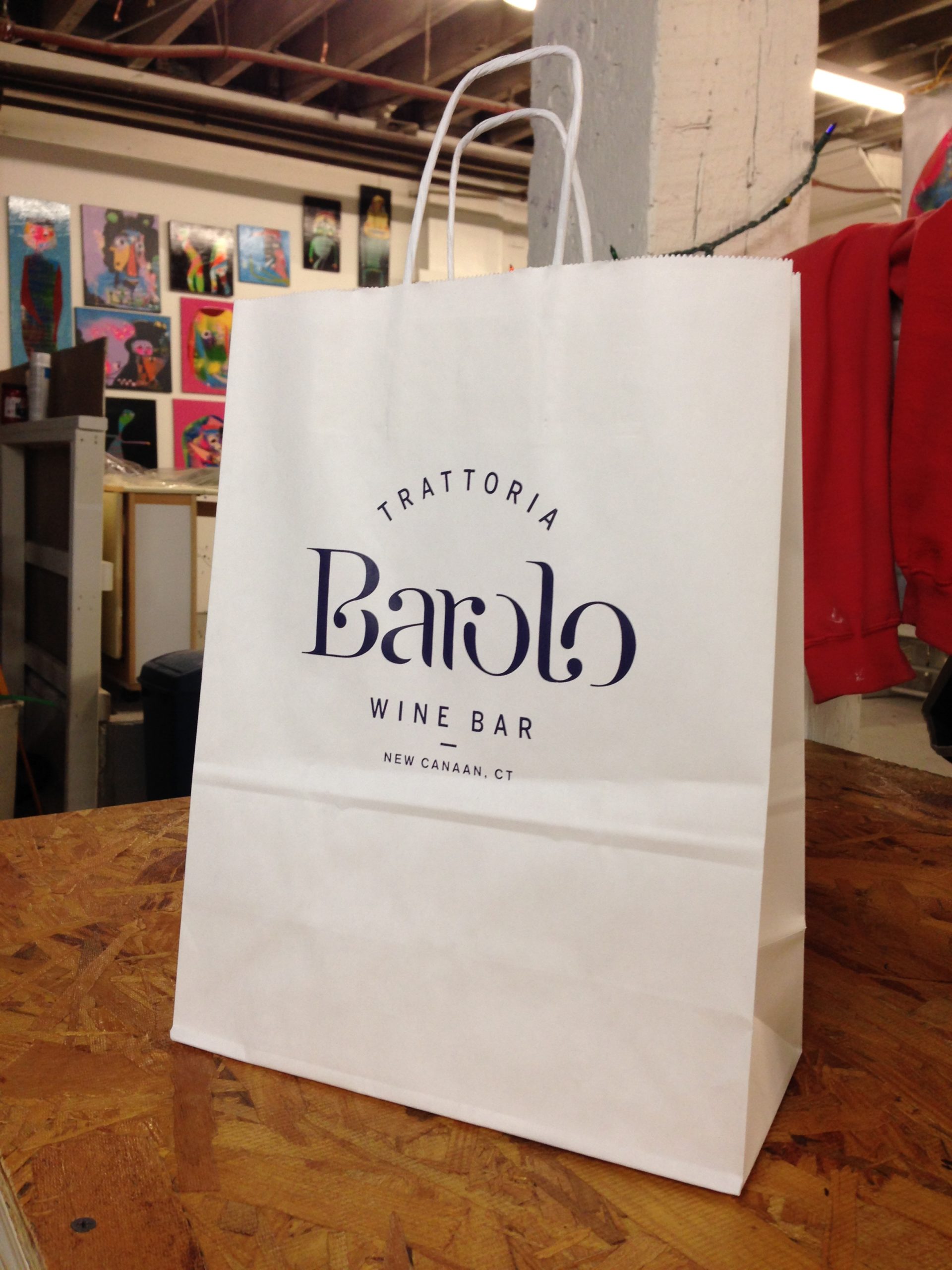 Looking at custom screen printed gift bags we produced