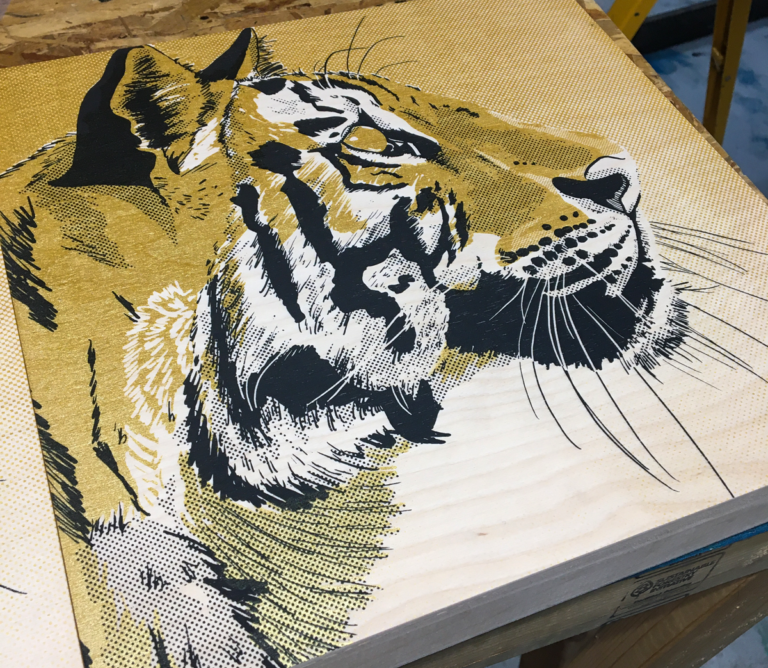 Screen printing on wood - AntiDesigns